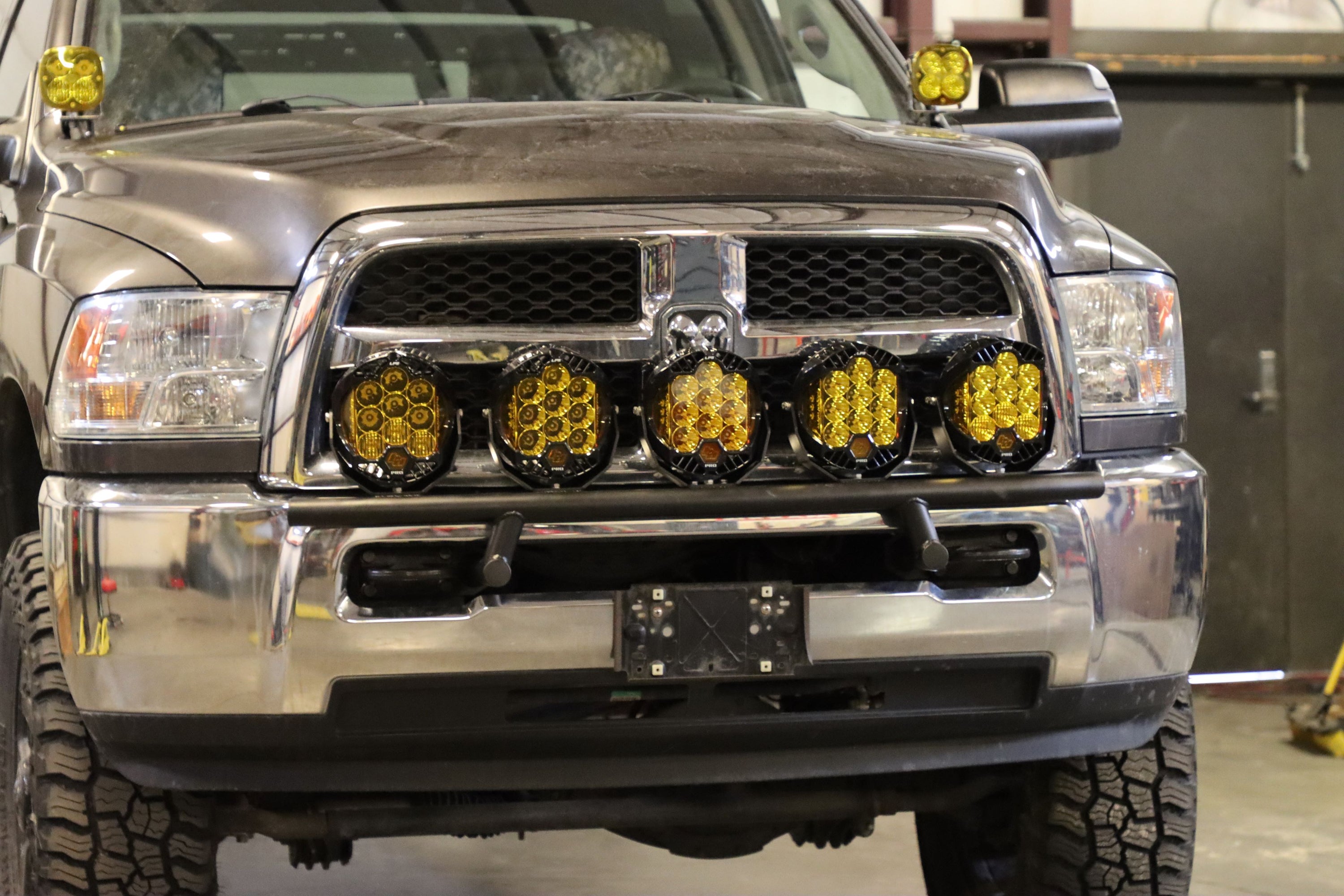 GODZ MFG RAM HD FRONT BUMPER LIGHT BAR MOUNT (2010-2018 RAM 2500+)