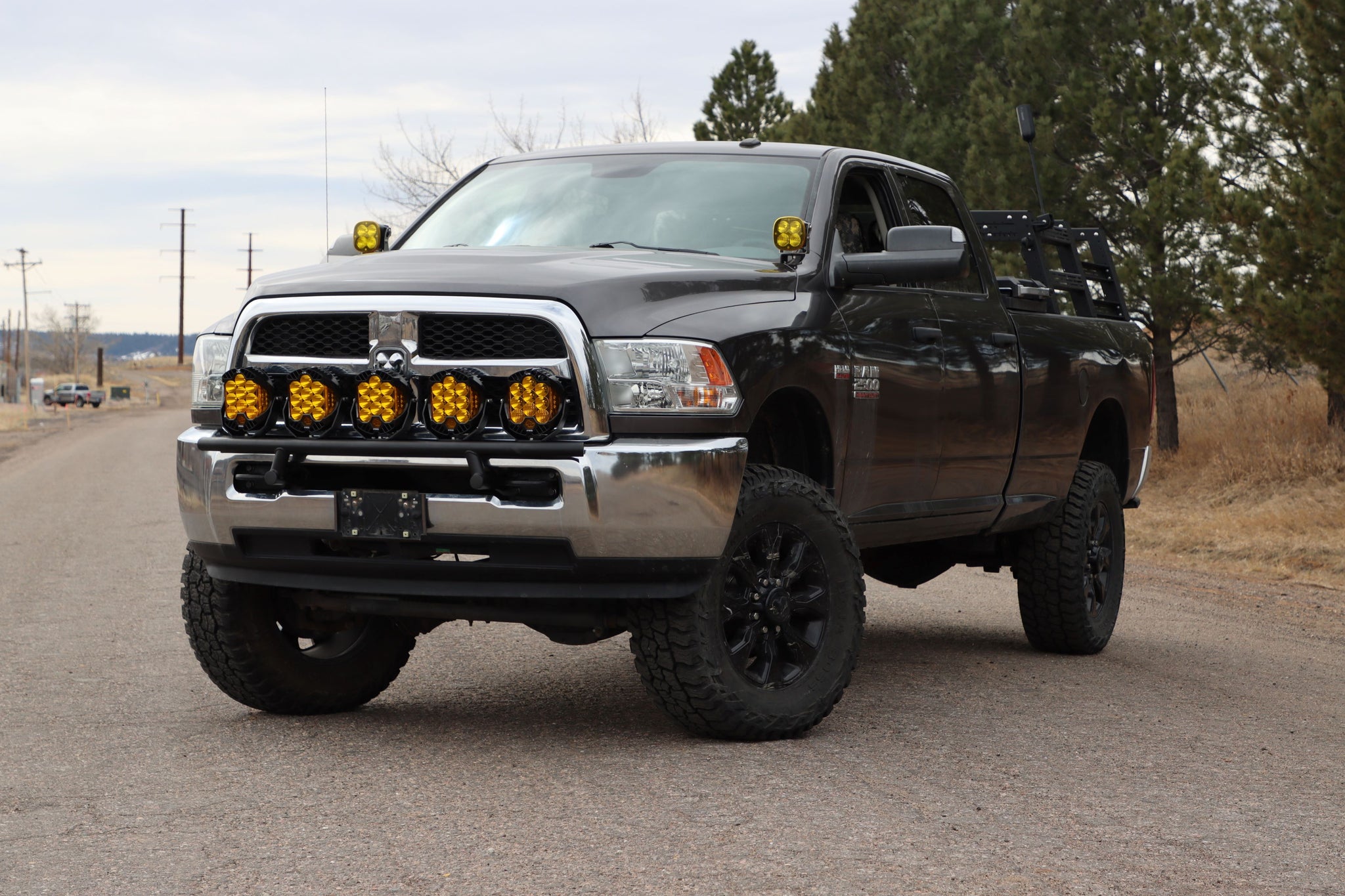 GODZ MFG RAM HD FRONT BUMPER LIGHT BAR MOUNT (2010-2018 RAM 2500+)